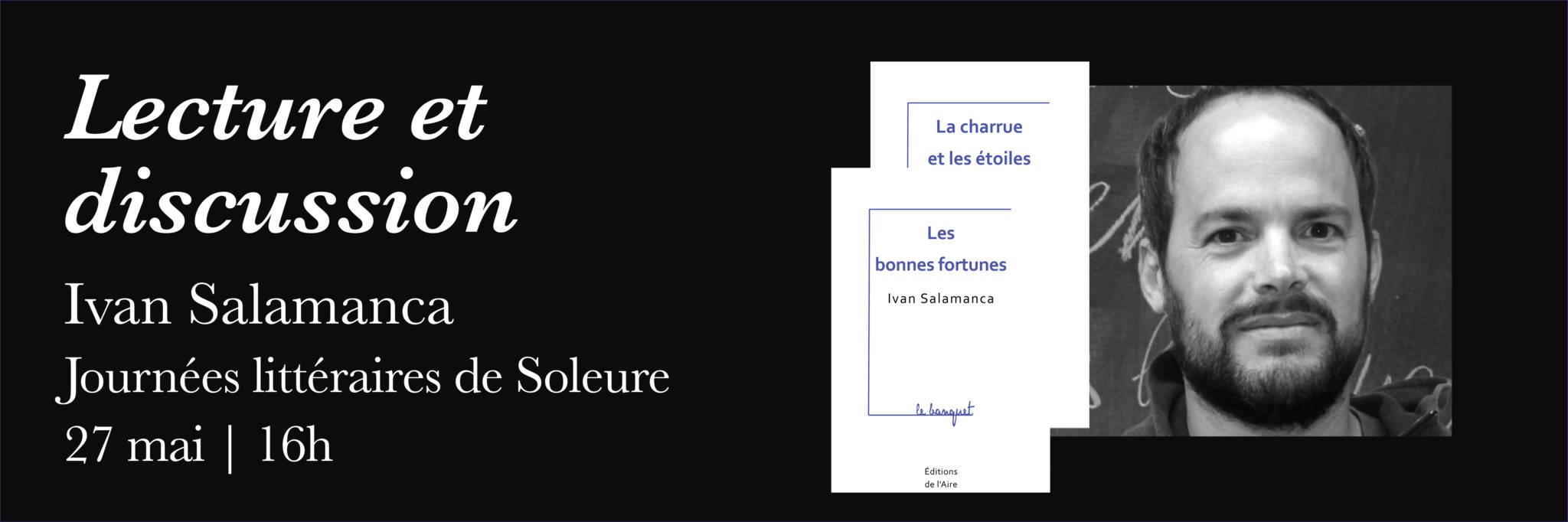 Ivan Salamanca est l’invité des Journées littéraires de Soleure ...