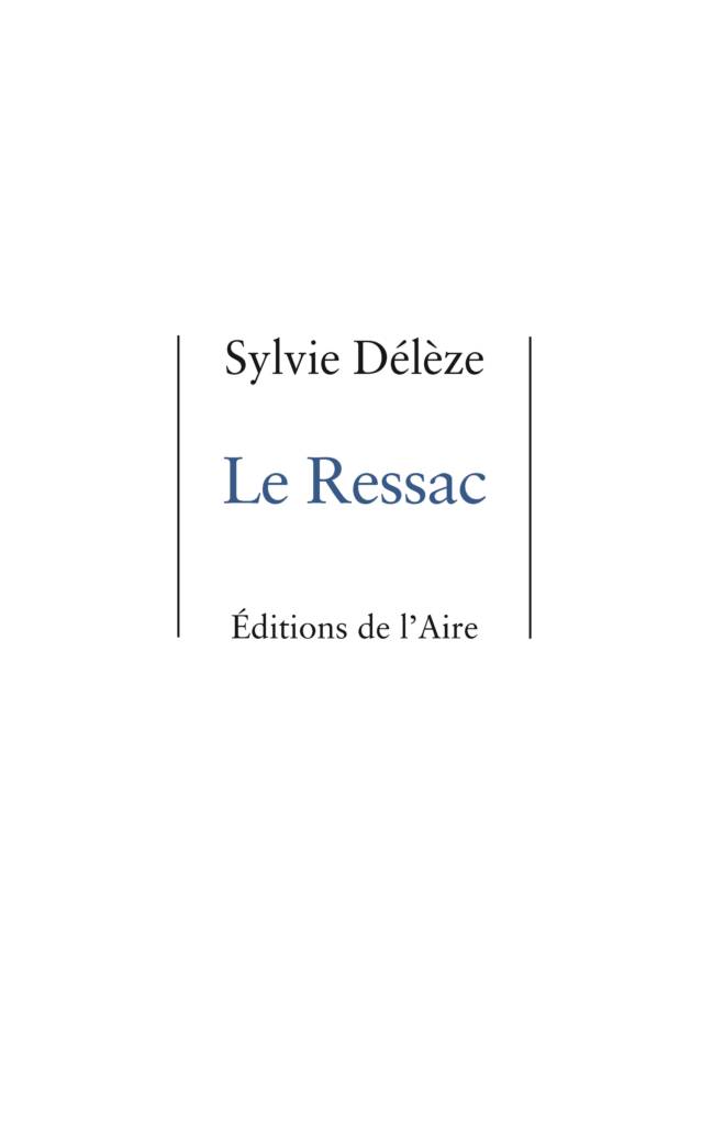 Le Ressac – Éditions de l'Aire